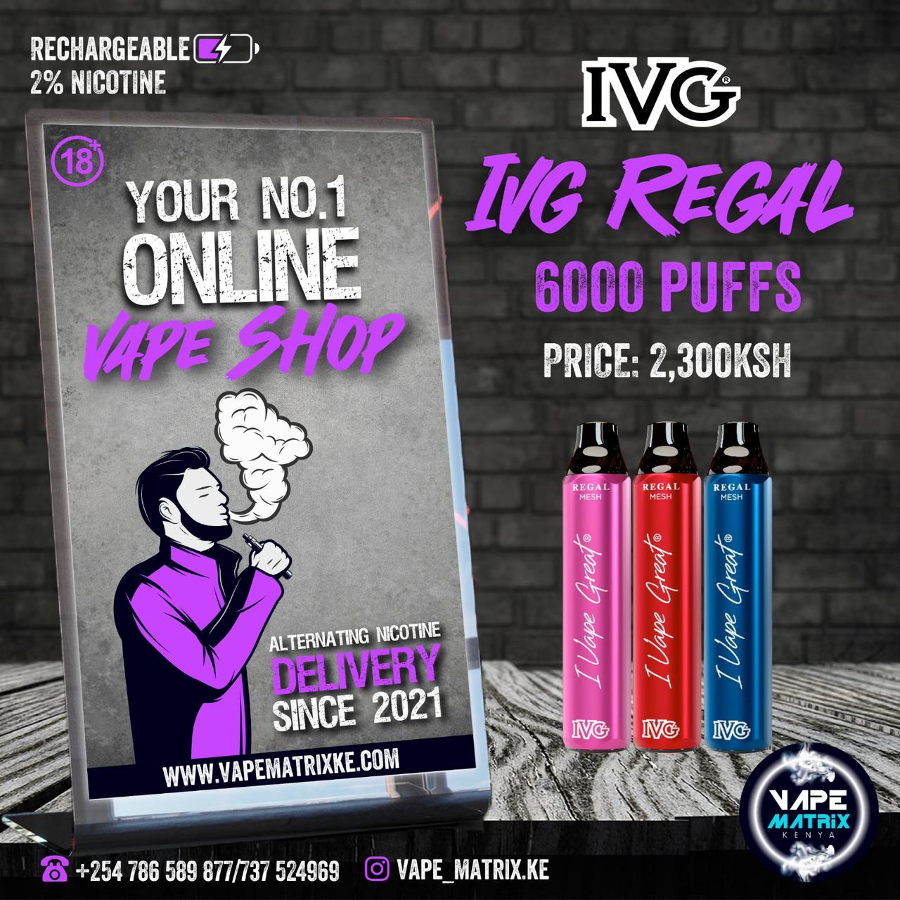 IVG REGAL 6 PUFFS 2%nic – Vape Matrix Kenya